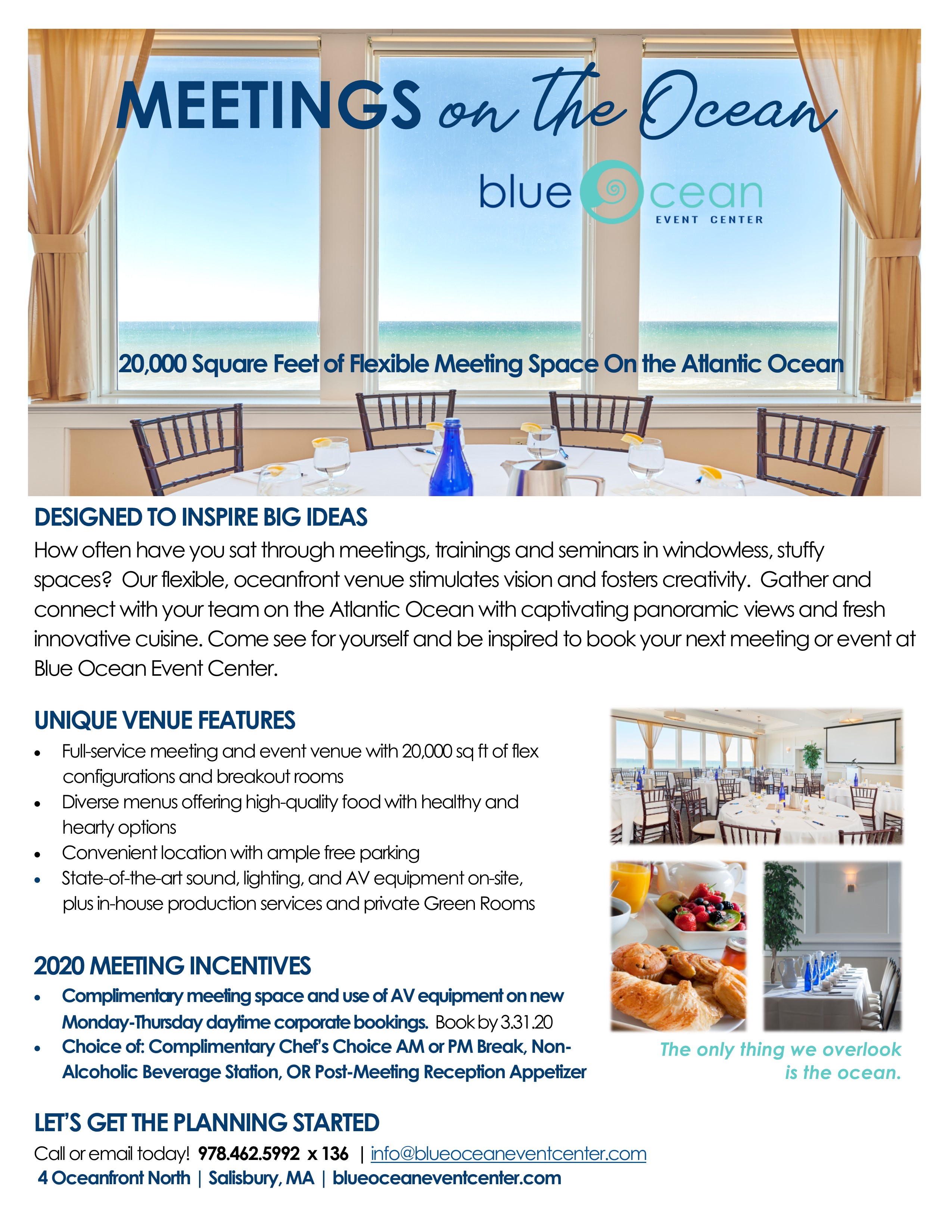 Meetings Flyer 2020 - Blue Ocean Special Events